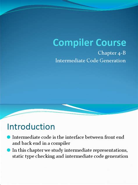 Intermediate Code Generation Pdf Pointer Computer Programming Compiler