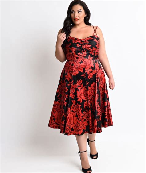 Plus Size Red And Black Dress Pluslook Eu Collection