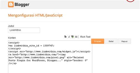 Cara Membuat Widget Hanya Tampil Di Homepage