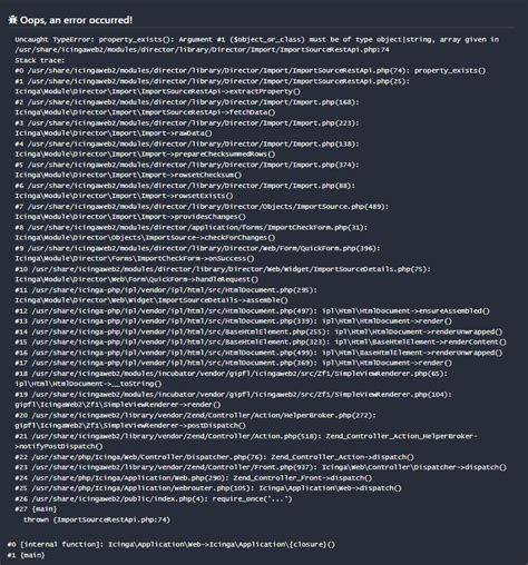 rest api as import source won t work icinga director icinga community