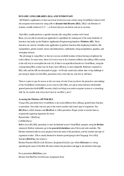 doc dynamic link libraries