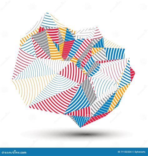 Abstract Asymmetric Vector Colorful Stripy Object Complicated G Stock Vector Illustration Of