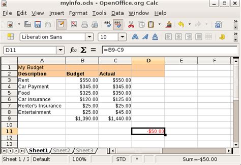 Create A Spreadsheet Openoffice Documents