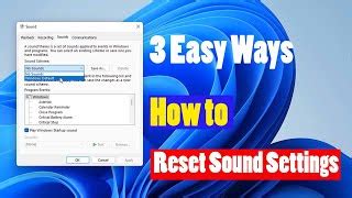 How To Reset Sound Settings On Windows Easy Ways Doovi