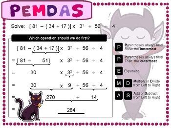 FREE Order Of Operations PEMDAS Cheat Sheets And Video Links TPT