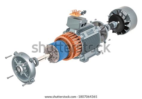 산업용 전기 모터의 부분품 흰색 배경에 스톡 일러스트 1807064365 Shutterstock