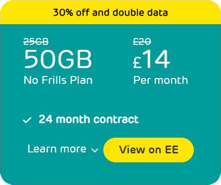 EE SIM Only Deals GB Data Now Just A Month Phones LTD