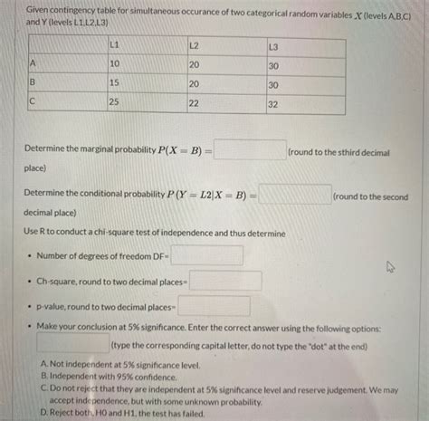 Solved Given Contingency Table For Simultaneous Occurance Of