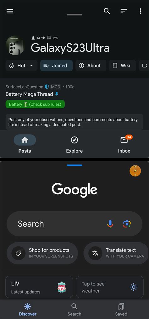 Unable To Adjust Split Screen View Rgalaxys23ultra