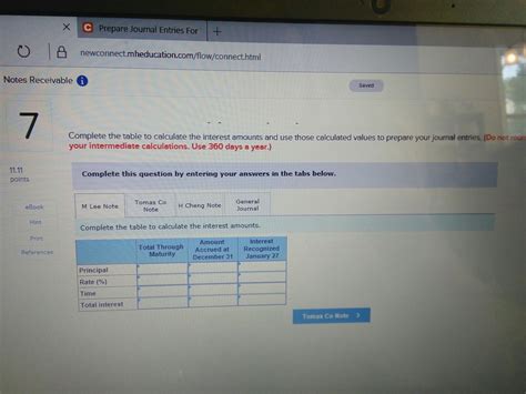 Solved Notes Receivable Saved 7 Exercise 9 12 Notes