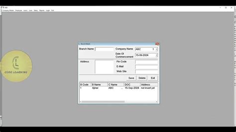 vb6 0 payroll project branch details form miscellaneous