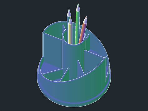 Pencil Holders In Autocad Download Cad Free 138 98 Kb Bibliocad