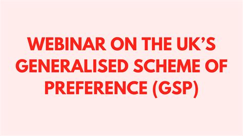 Webinar UKs Generalised Scheme Of Preference GSP The British Beauty Council