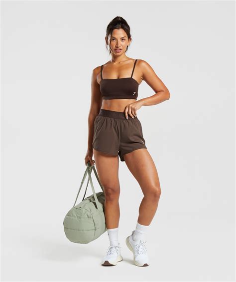 Gymshark Bandeau Sports Bra Shadow Brown Gymshark