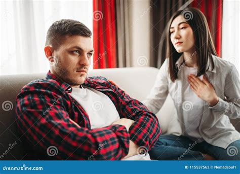 Wife Asks Her Husband For Forgiveness Quarrel Stock Image Image Of Domestic Disagreement