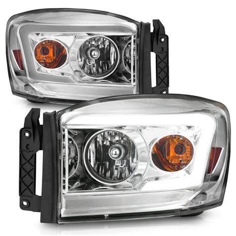 Anzo Headlights Wlight Bars Chrome Dodge Ram 2006 2009 1500 25