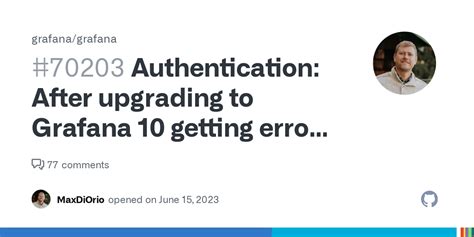 Authentication After Upgrading To Grafana 10 Getting Error User