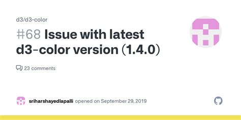 Issue With Latest D3 Color Version 140 · Issue 68 · D3d3 Color