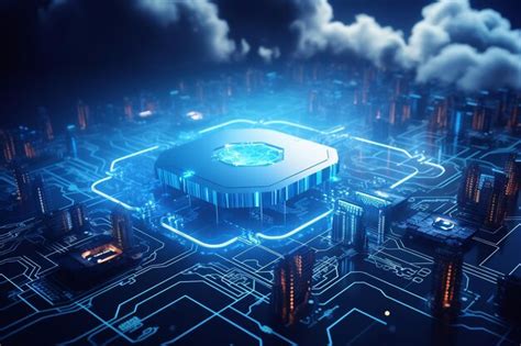 Premium Ai Image A Conceptual Illustration Representing Cloud Networking Cryptocurrency Ai