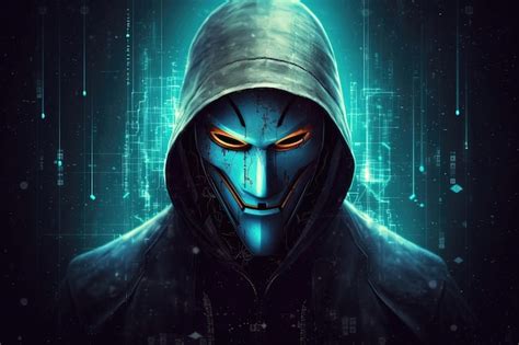 Premium Ai Image Anonymous Robot Hacker Hacking Computer System Cyber
