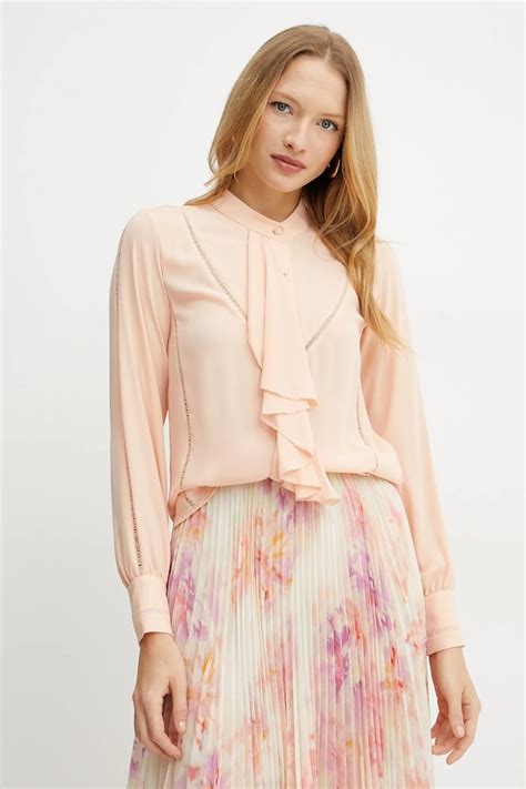 Silvian Heach Koszula Corget Damska Kolor Pomarańczowy Regular Gpp25354bl