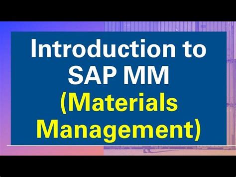 What Is Sap Mm What Is Sap Material Management Sap Sapmm Interview