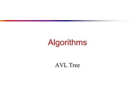 Avl Tree In Data Structure Pptx