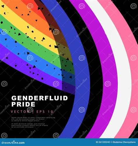 Gender Fluid Pride Flag Sexual Identity Pride Flag Vector Illustration