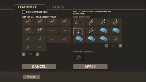 Tf2 Crafting Specialized Killstreak Ham Shank Youtube