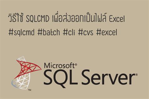Sql Batch Auto Export Csv With Sql Command Line • Th