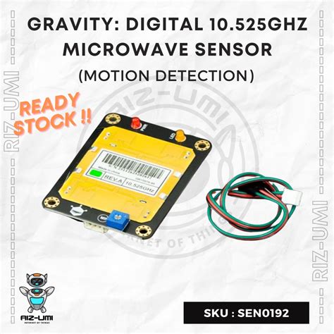 jual dfrobot gravity digital microwave sensor motion detection