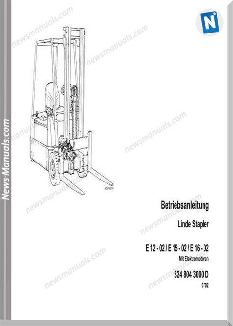 Linde Stapler E 12 02e 15 02e 16 02 Schematic