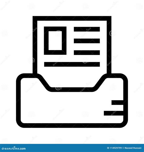 Document Line Icon Stock Illustration Illustration Of Sign 114929799