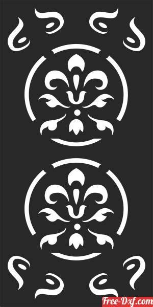 Download Floral Decorative Pattern Panel Wall Screen Dzi54 High Q