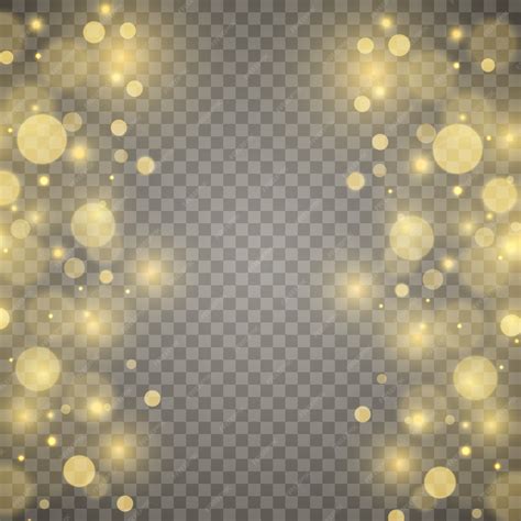 불꽃 반짝 특수 조명 효과 투명 배경에 반짝 반짝이는 마법 먼지 입자 프리미엄 벡터