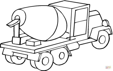 Cement Mixer Car Coloring Page Free Printable Coloring Pages