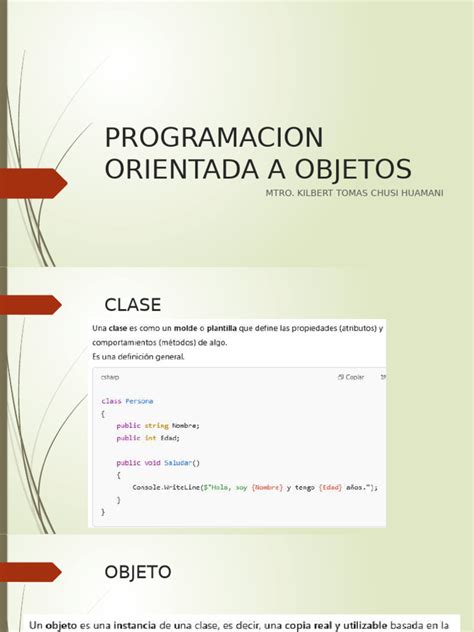 Programacion Orientada A Objetos Pdf