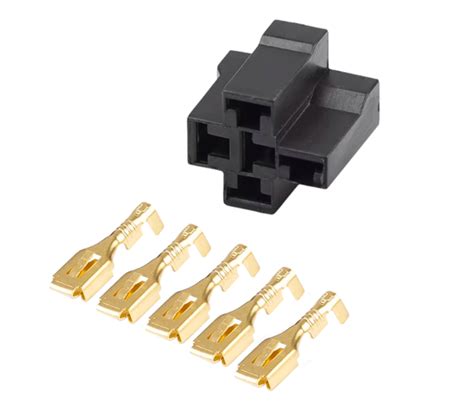 Kit 10 Conector 4 Vias Porta Relé Com Terminais Permak