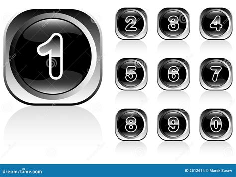 Numbers Buttons Stock Vector Illustration Of Icon Website 2512614