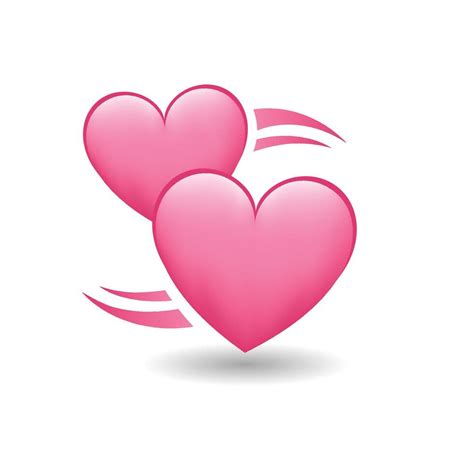 Heart Love Emoji Icon Object Symbol Gradient Vector Art Design Cartoon Isolated Background Pink