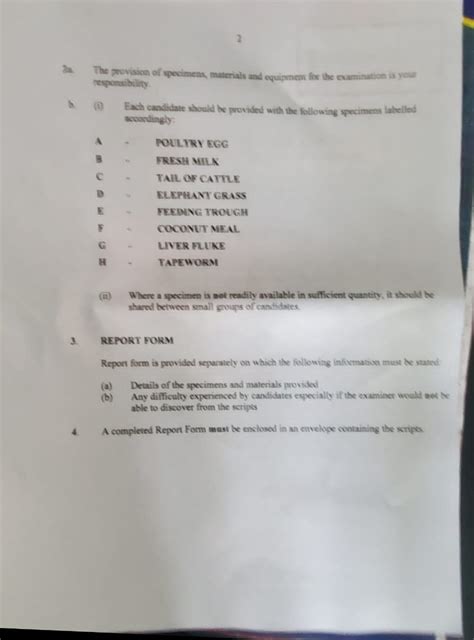 Neco 2024 Practical Specimens Expotab