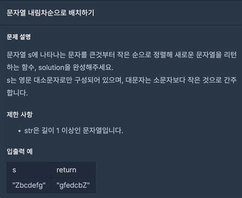 프로그래머스 Lv1 문자열 내림차순으로 배치하기 Javascript