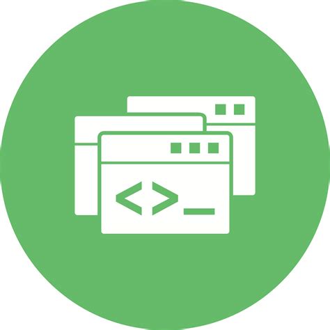 Programming Windows Circle Background Icon 8981121 Vector Art At Vecteezy