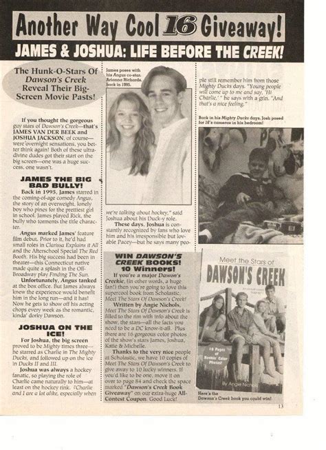 Ariana Richards Teen Magazine Pinup Clipping Jurassic Park 3 Pages Teen Beat Bop Teen Stars