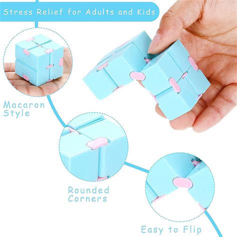 12 Pieces Infinity Cube Mini Fidget Blocks Mini Infinity Cube Desk Toy