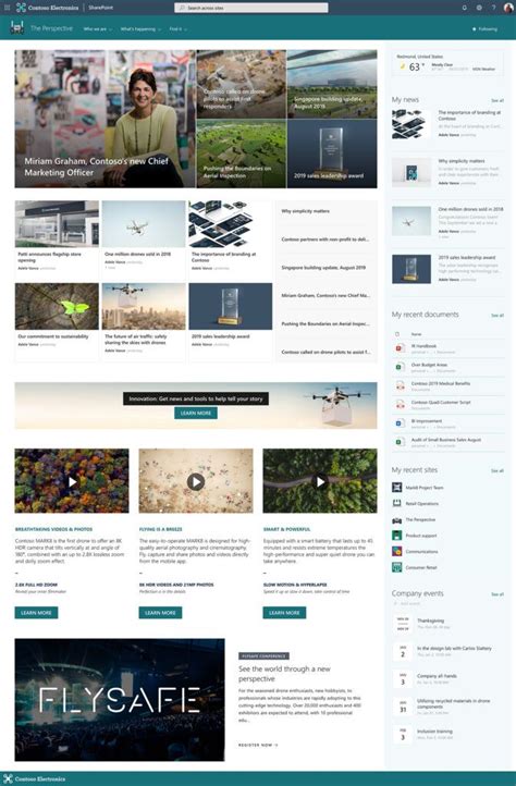 25 Great Examples Of Modern Sharepoint Intranet Microsoft 365 Atwork