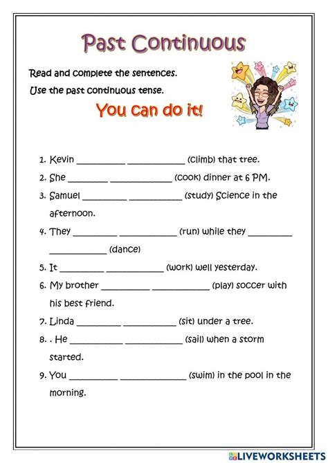 2229295 Past Continuous Johanaq Liveworksheets