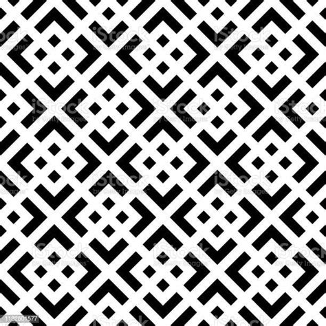 추상 원활한 패턴 배경입니다 흰색 배경에 고립 된 검은 기하학적 디자인 요소의 미로 벡터 일러스트 가리기에 대한 스톡 벡터 아트 및 기타 이미지 Istock
