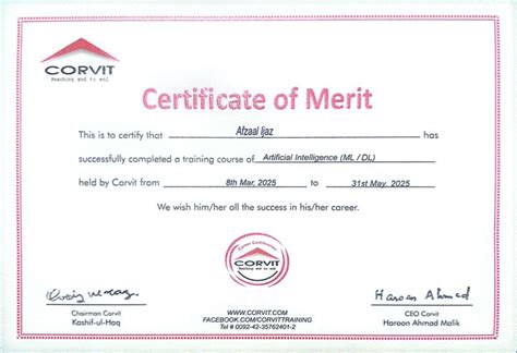completed ai course with corvit networks afzaal ijaz posted on the topic linkedin