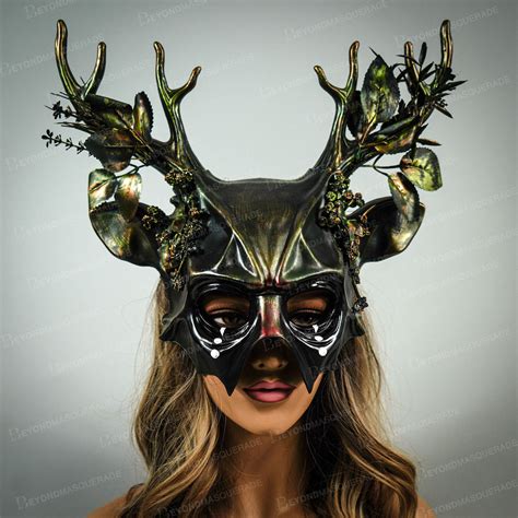 Deer Antlers Skull Mask Woodland Decor Horns Antler Headdress Headpiece